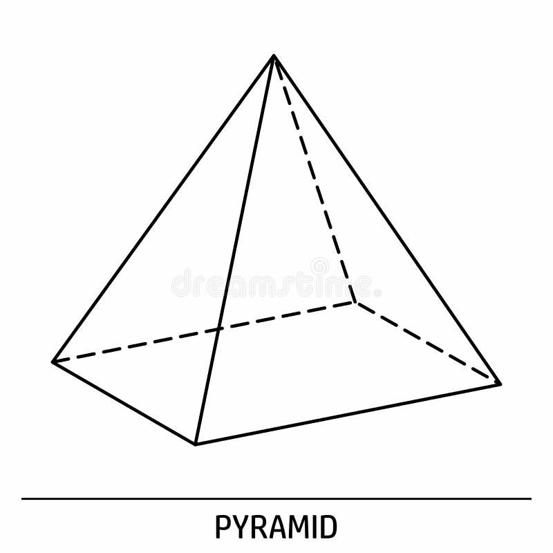 Pyramid outline icon stock illustration. Illustration of logotype ...