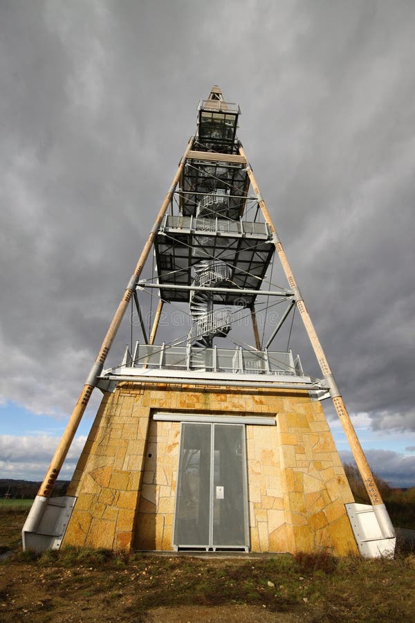 Outlook tower with antenna stock photo. Image of grass - 17815308