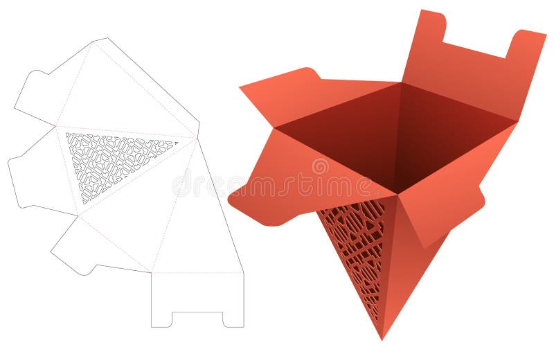 Pyramid Shape Box Die Cut Stock Illustrations – 27 Pyramid Shape Box ...