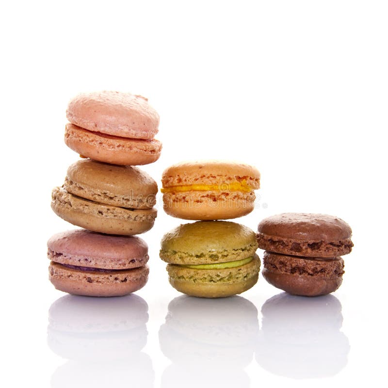 Pyramid of Pastel Colored French Macarons Stock Photo - Image of sweet ...
