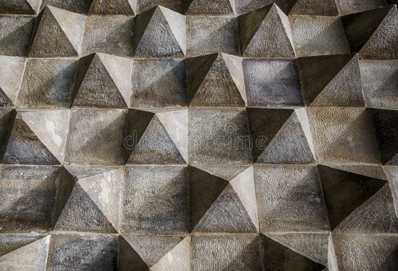 Pyramid Pattern Architectural Detail Stock Image - Image of stonework ...
