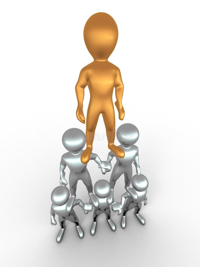 Pyramid from People. Leadership Stock Illustration - Illustration of ...