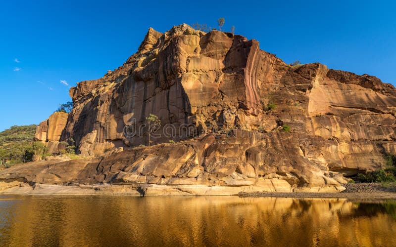 Pyramid at Porcupine Gorge in Outback Queensland. Stock Image - Image ...