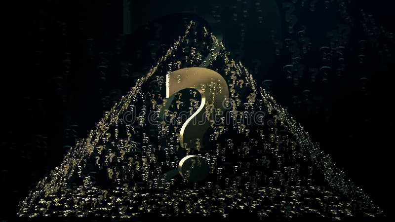 Pyramid of Question marks stock video. Video of problem - 42528211