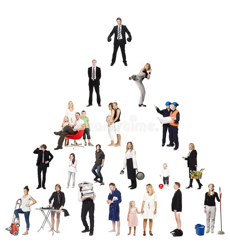 People pyramid stock vector. Illustration of leader, concept - 2401957