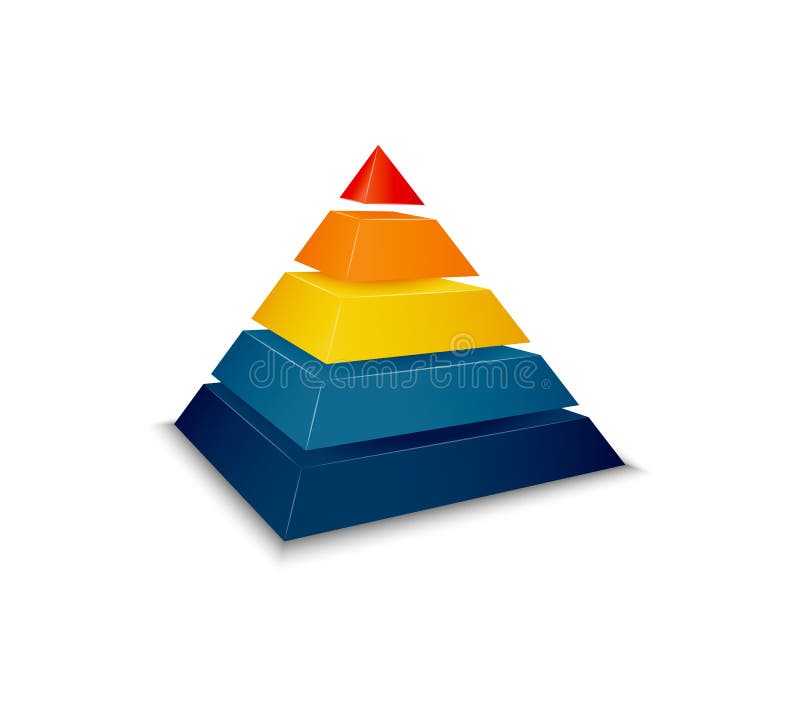 Pyramid Chart for Infographics Stock Vector - Illustration of ...