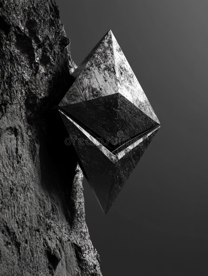 Pyramid on rock stock photo. Image of rock, structure - 388279024