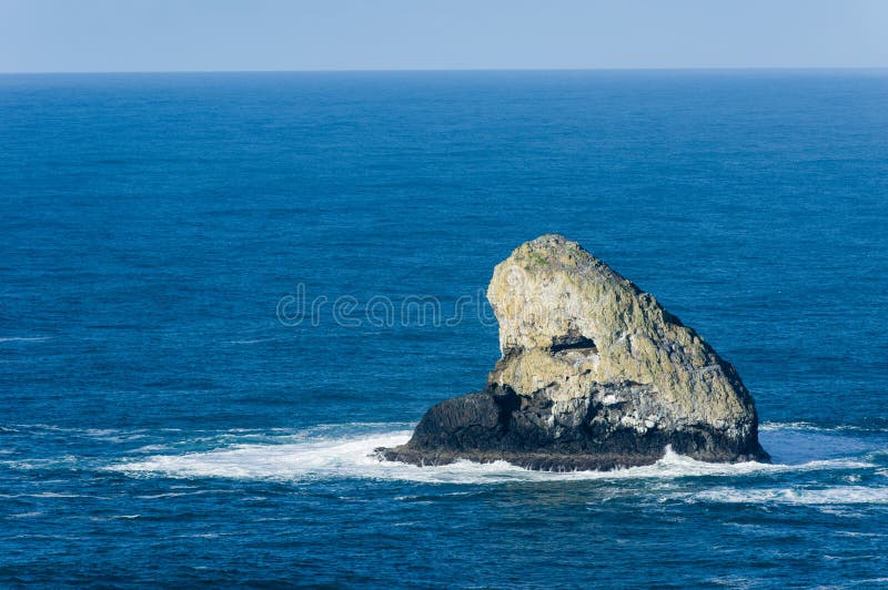 Pyramid Rock Off Cape Meares Oregon Stock Photo - Image of oregon ...
