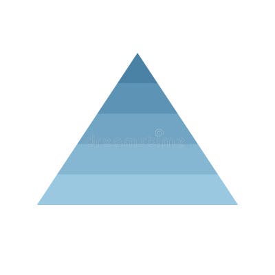Pyramid Scheme 5 Five Steps. Vector Hierarchy Level Chart Graph, Blue ...