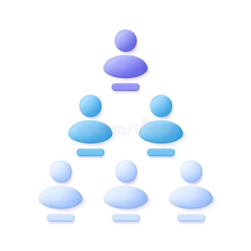 Pyramid Scheme or Referral System Icon. 3d Vector Illustration Stock ...