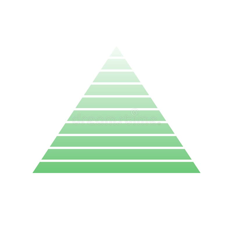 Pyramid Scheme 5 Five Steps. Vector Hierarchy Level Chart Graph, Green ...