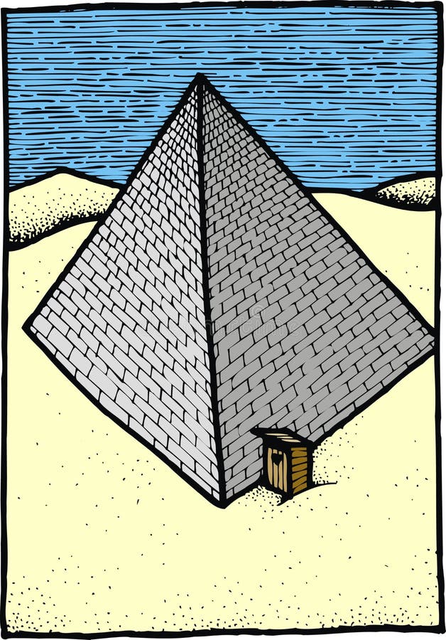 Pyramid by the sea stock vector. Illustration of travel - 67152196