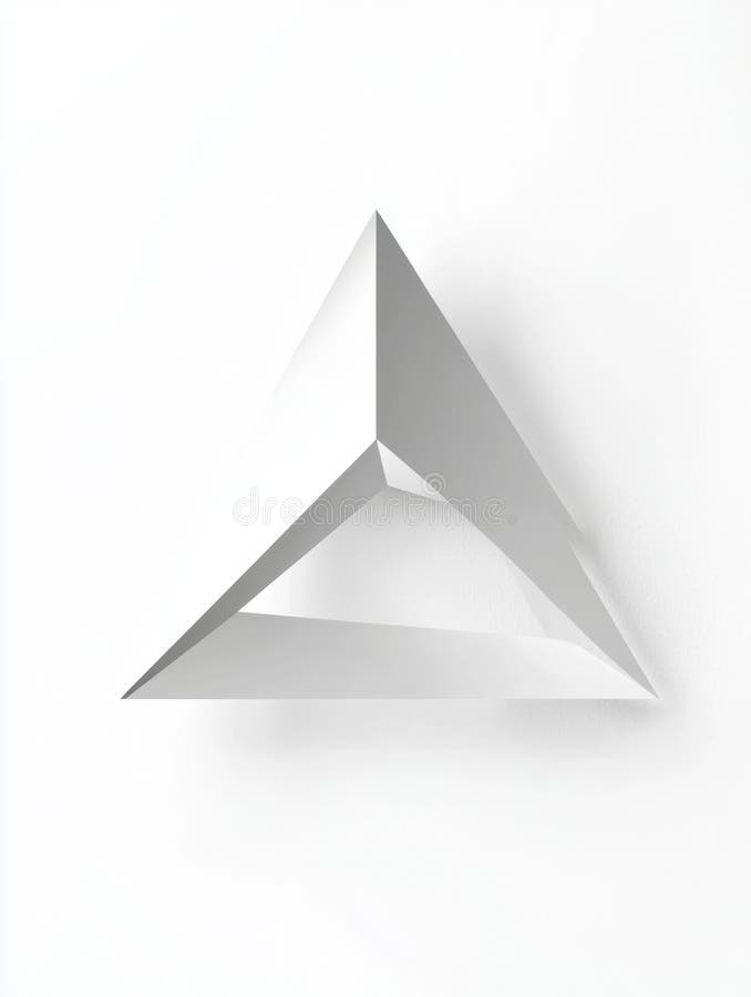 Modern Geometric Pyramid Design in Minimalist Style on White Background ...