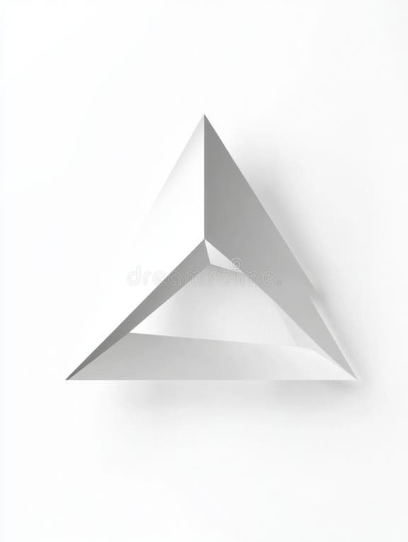 Modern Geometric Pyramid Design in Minimalist Style on White Background ...