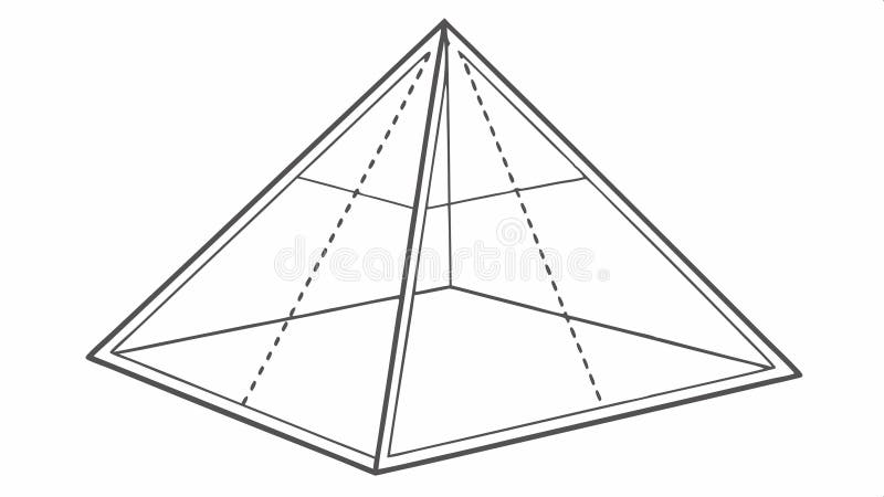 Pyramid Shape, Geometry and Ancient Structure Vector Design Generative AI Stock Illustration ...