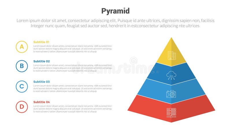 Pyramid Shape Triangle Stage Infographics Template Diagram with 3d ...