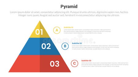 Pyramid Shape Triangle Stage Infographics Template Diagram with ...
