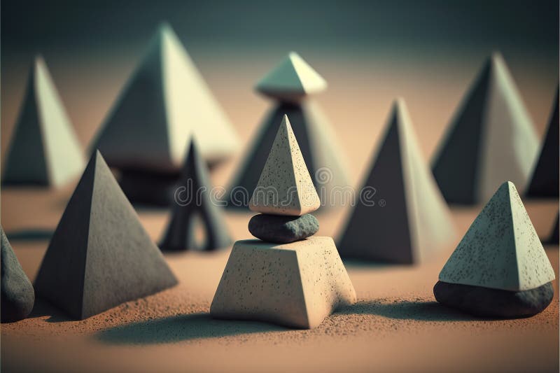 Pyramid-shaped Stone Piles. Zen Balance, Minimalism, Harmony and Peace ...