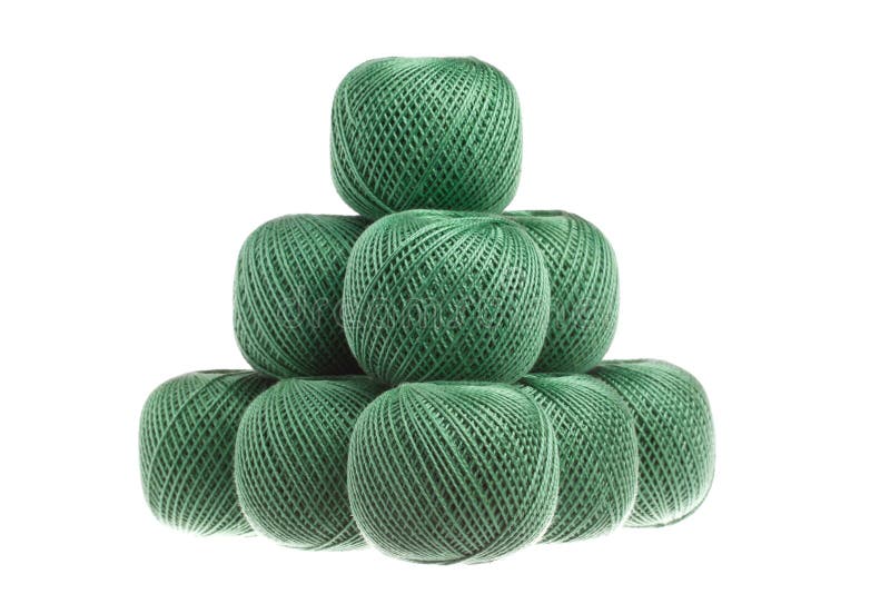 Skeins of Yarn on Wooden Rack on a Store Counter Close-up Stock Image ...