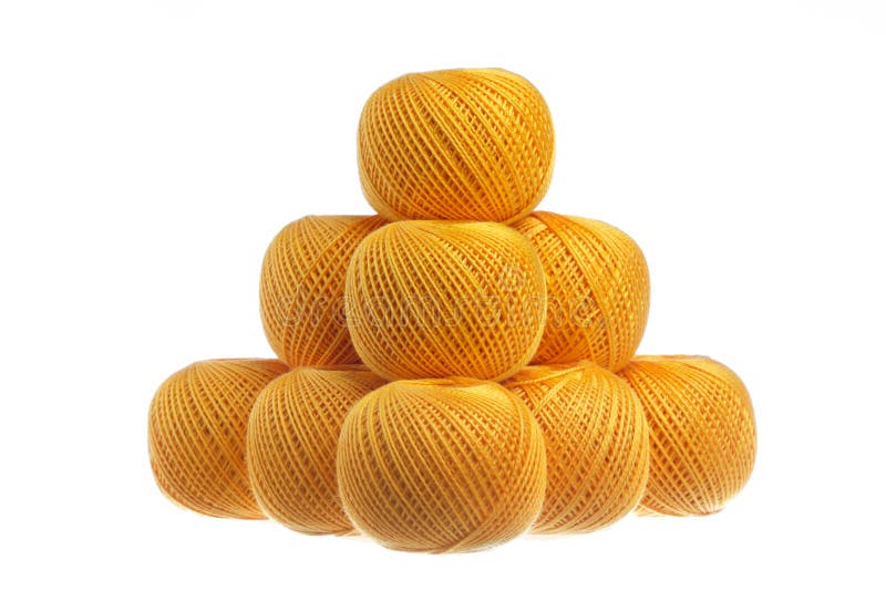 Pyramid of skeins of yarn. stock photo. Image of yellow - 61904006