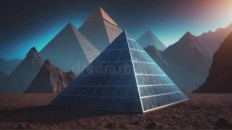 Pyramid Solar Panel ,Generative AI Stock Illustration - Illustration of ...