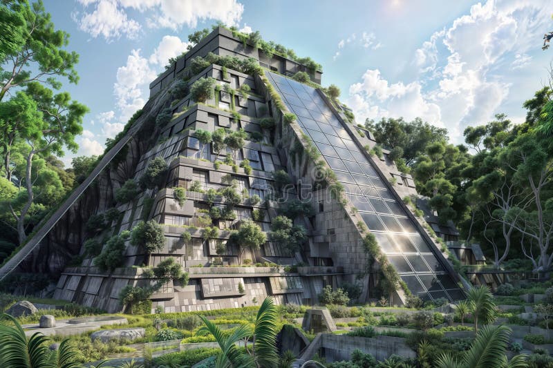 Solar Pyramid: Innovative Building with Solar Panels and Trees ...