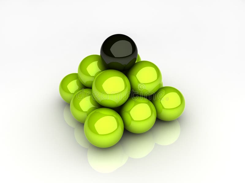 Pyramid(spheres) stock illustration. Illustration of shape - 11240781