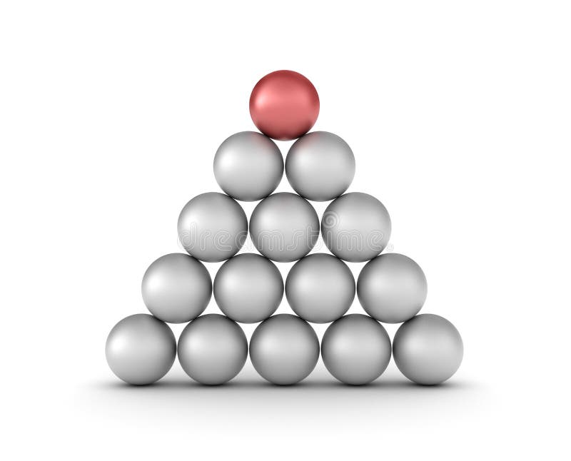 Pyramid of Spheres stock illustration. Illustration of concept - 31992623