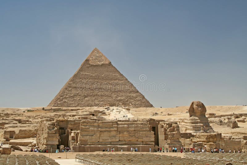 Pyramid and Sphinx stock image. Image of heritage, guardian - 712787