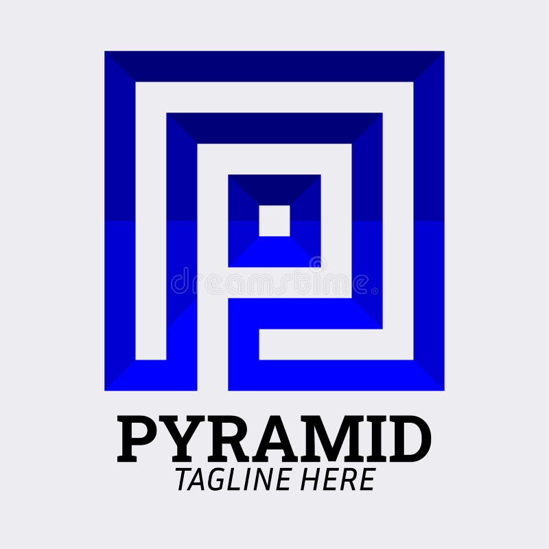 Pyramid Square Chart Rainbow Color 3d Illustration Stock Illustration ...