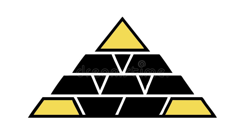Pyramid Stack Outline Icon Vector, Structure Abstract, Vector Design ...