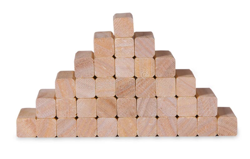 The Pyramid Stack from Wooden Blocks Toy Stock Image - Image of brick ...