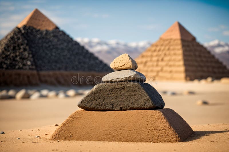 A Pyramid of Stacked Pebbles Each Stone a Different Planet Stock ...