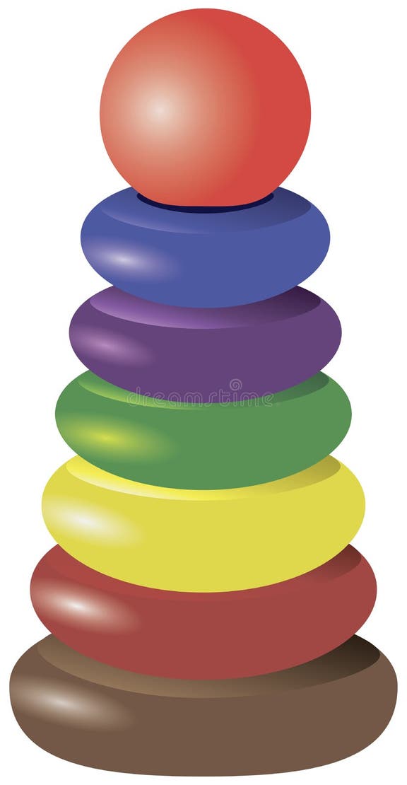 Stacking Toy Pyramid Stock Illustrations – 189 Stacking Toy Pyramid ...