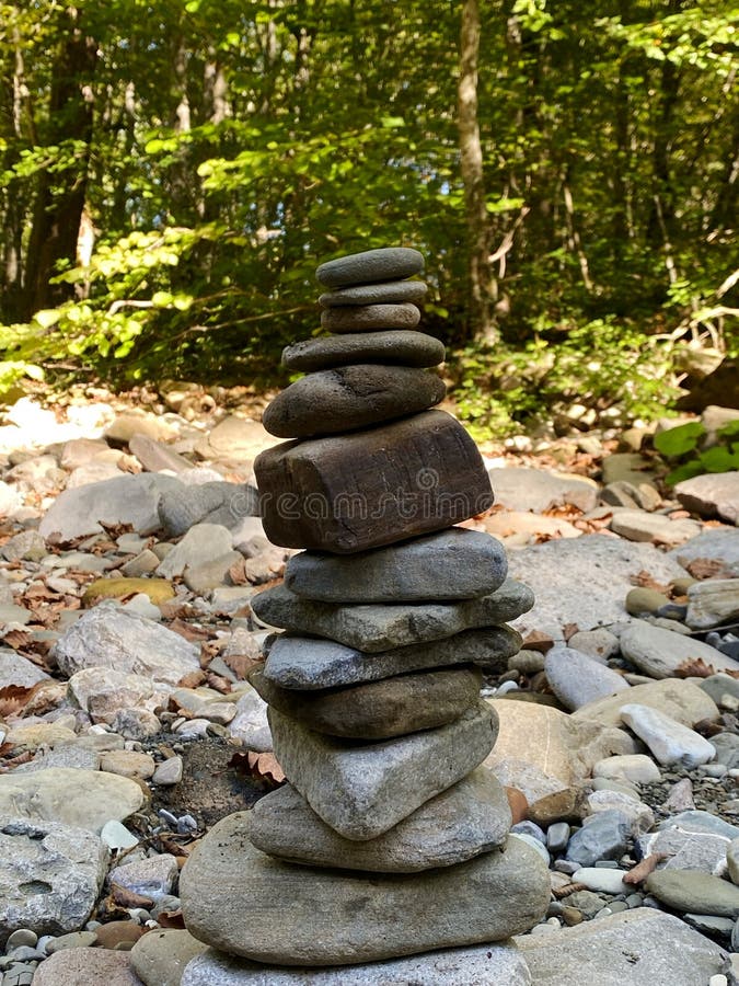 Pyramid of Stones , a Place of Power, the Soul of a Pilgrim Stock Photo ...