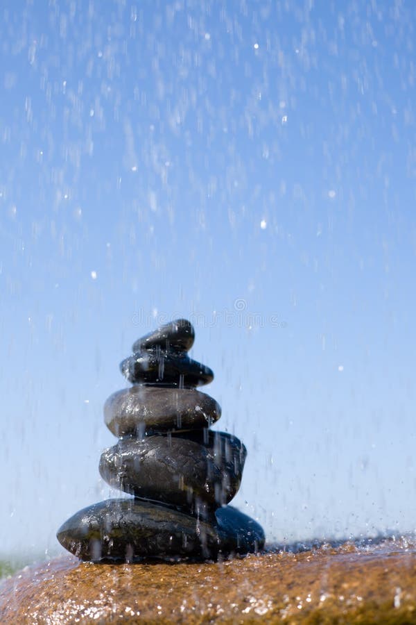Pyramid, stones & rain stock image. Image of light - 5738657
