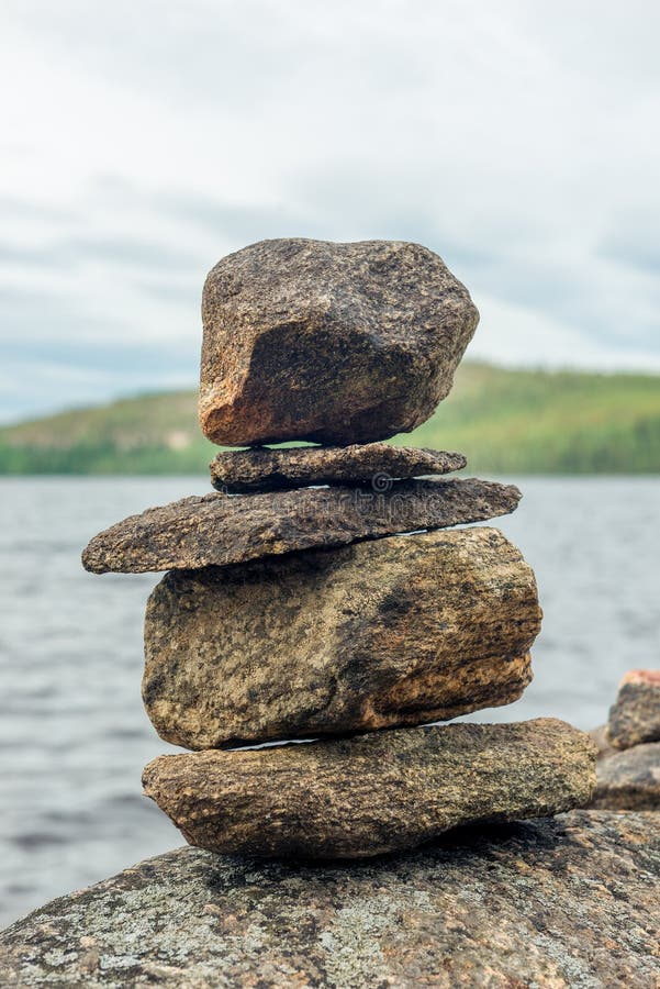 Pyramid of Stones, Stone Seids. Stock Image - Image of plateau, peak ...