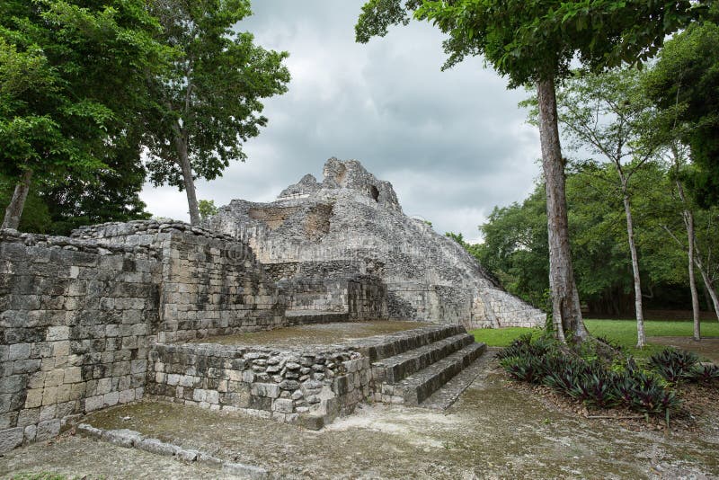 Becan Archaeological Site in Mexico Stock Photo - Image of culture ...