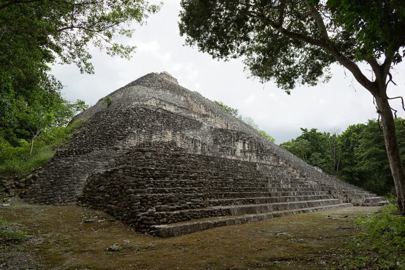Becan Archaeological Site in Mexico Stock Photo - Image of history ...