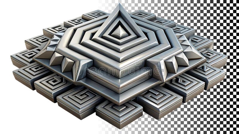 Pyramid Structure Geometric, Ancient Architecture Form, 3D Shape ...
