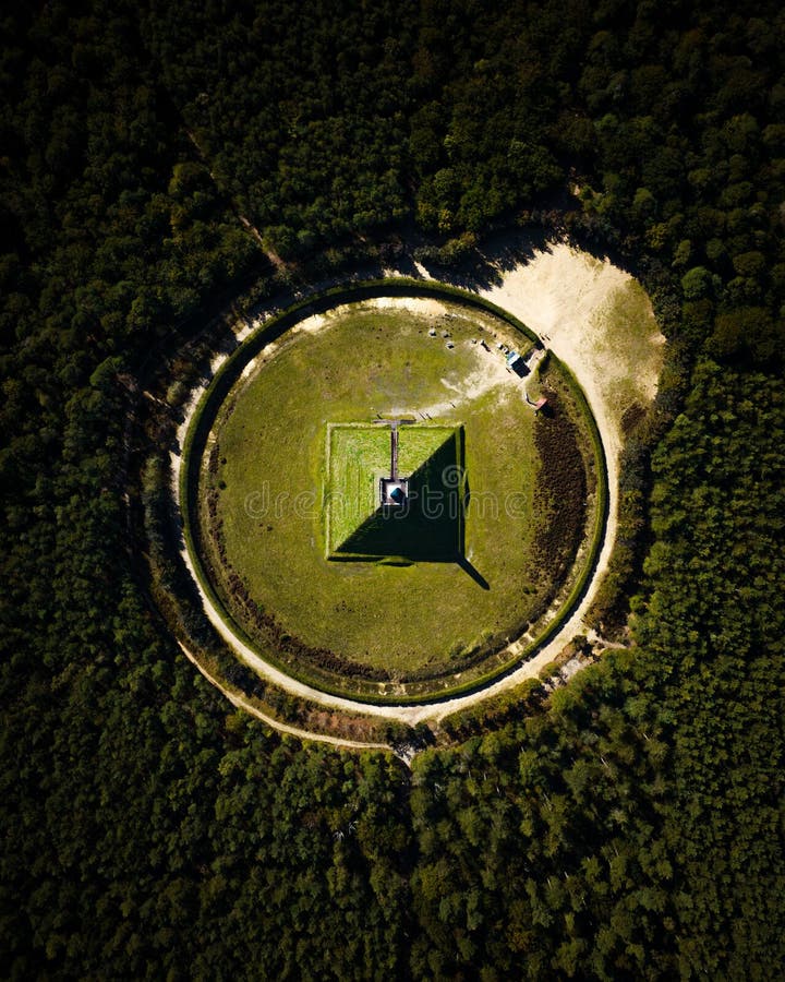 Pyramid Surrounded by Dense Trees Stock Photo - Image of grass, field ...