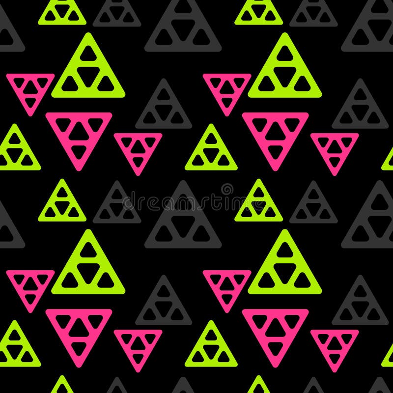 Pyramid Technology Seamless Pattern Stock Vector - Illustration of tech ...