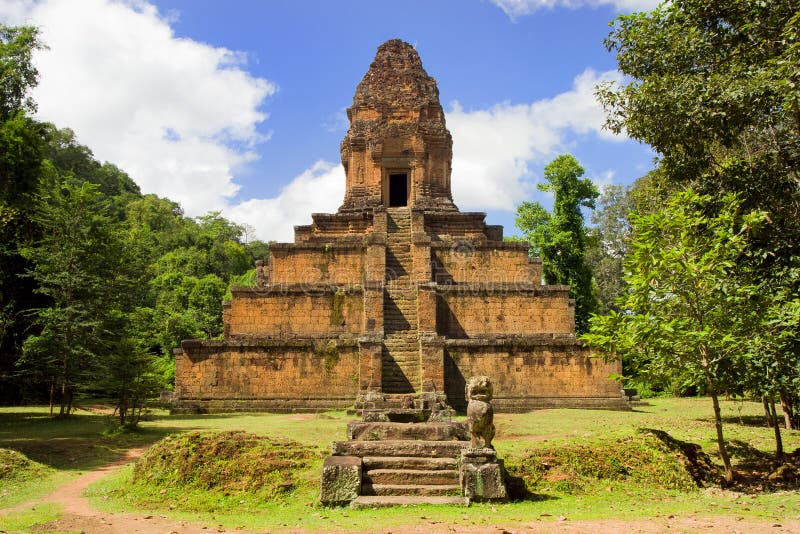 Pyramid Temple in Cambodia stock image. Image of angkorian - 18863063