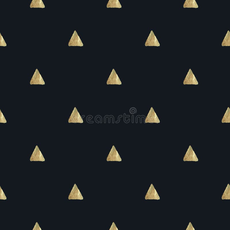 Pyramid Texture. Golden Paint. Seamless Pattern. Stock Illustration ...