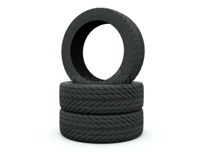 Pyramid of tires stock illustration. Illustration of white - 13474853
