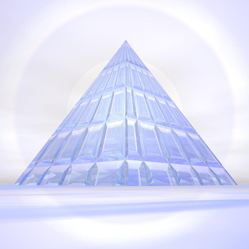 Pyramid to sun - 3D render stock illustration. Illustration of shape ...