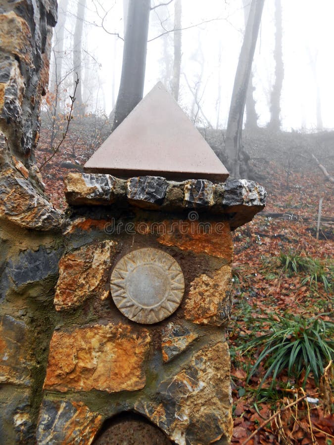 Masonic Symbols Sun and Pyramide Stock Image - Image of line, contrast ...