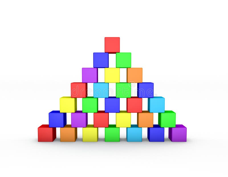 Toy Building Blocks Set. 3d Vector Colorful Illustration.Isometric ...