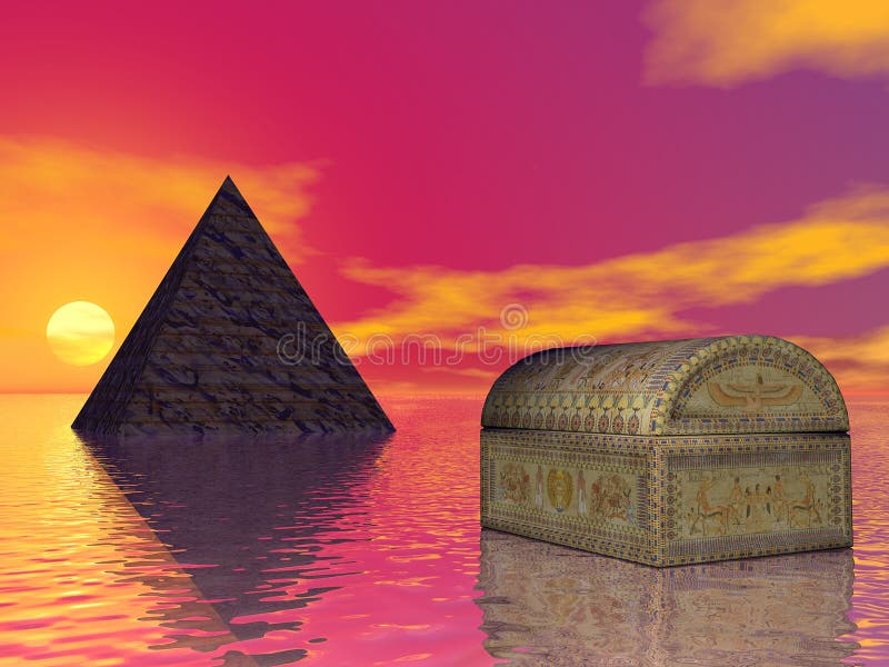 Pyramid treasure stock illustration. Illustration of ancient - 235765