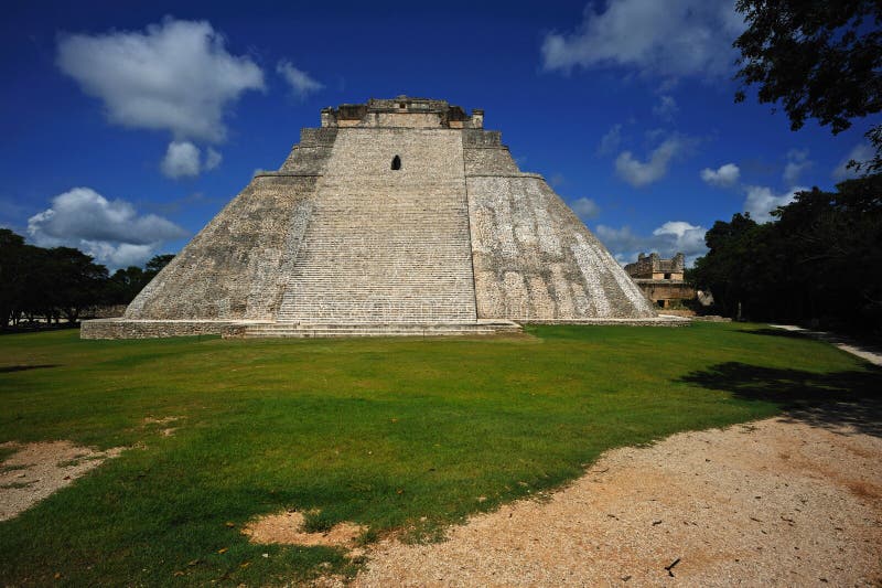 Pyramid Uxmal stock image. Image of mayan, ancient, heritage - 29753315